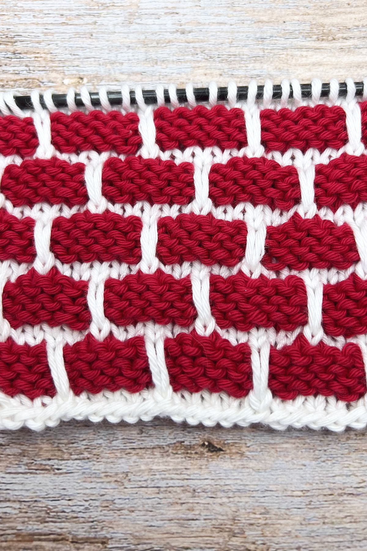 Backsteinmuster stricken | simpleknittingpatterns.com