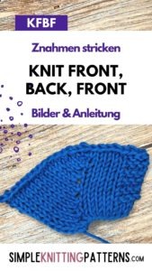 KFBF stricken (knit front back front) | simpleknittingpatterns.com