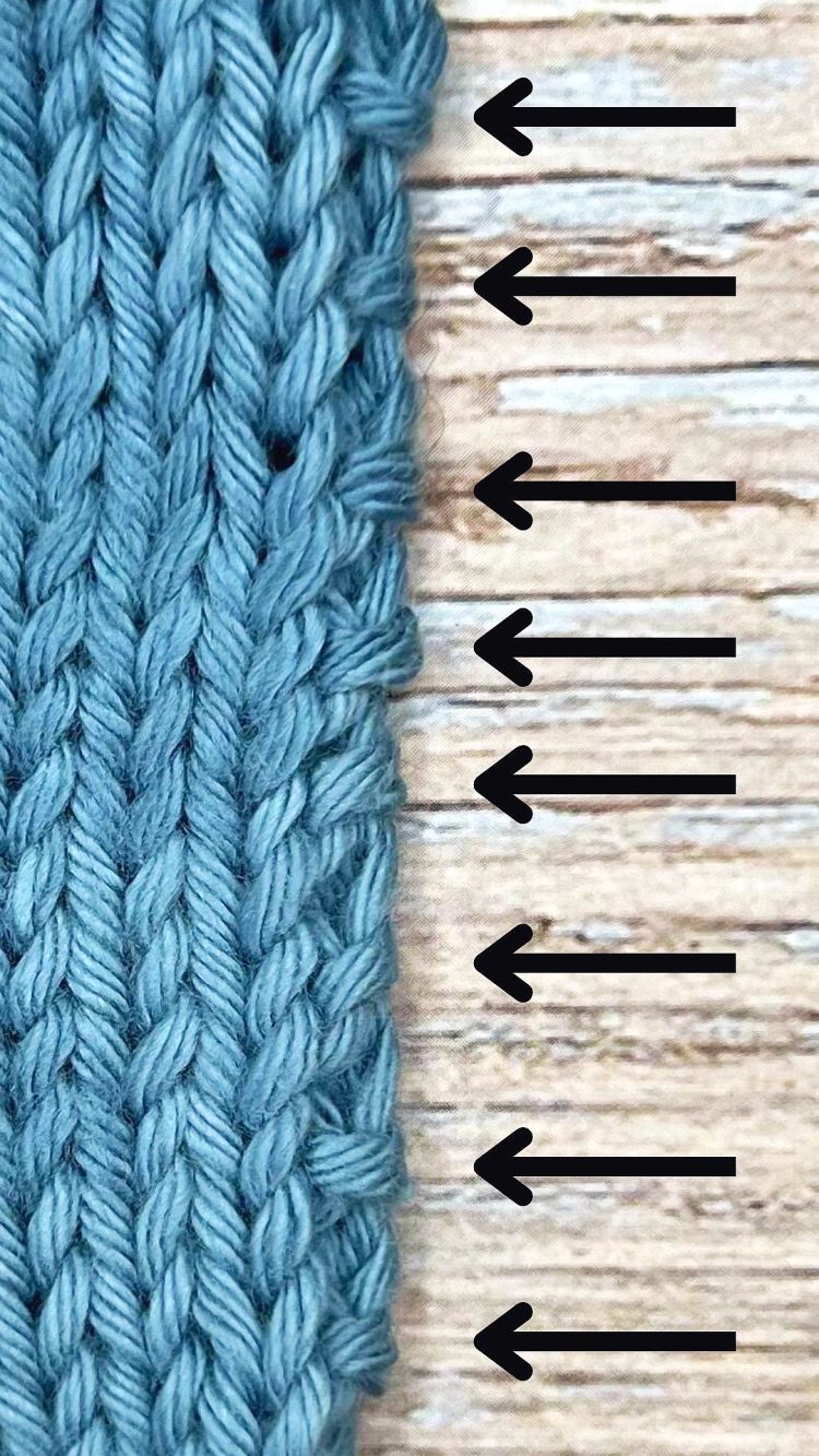 Knötchenrand stricken | simpleknittingpatterns.com