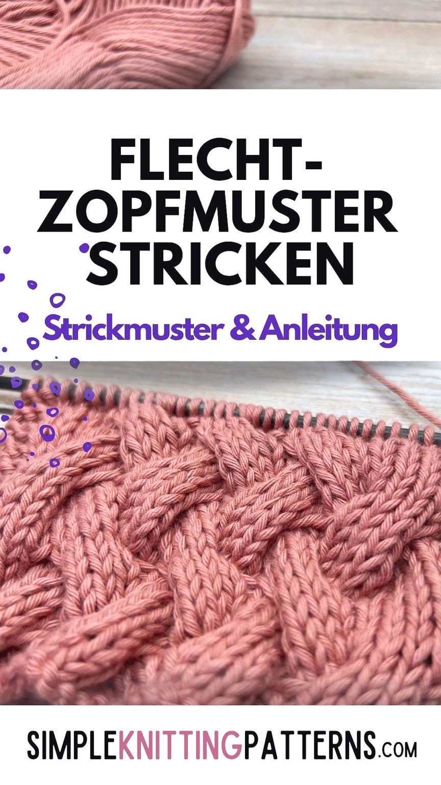 Großes Korbgeflecht-Zopfmuster stricken | simpleknittingpatterns.com