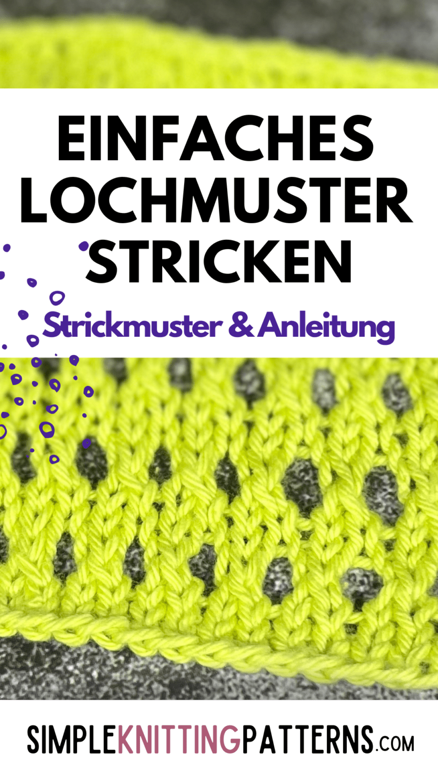 Einfaches Lochmuster stricken | simpleknittingpatterns.com